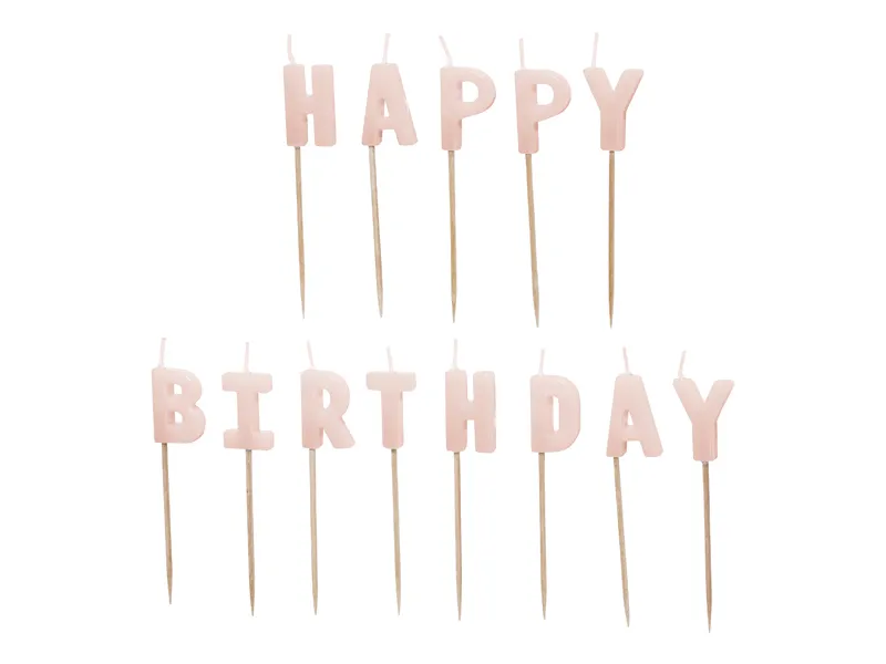 Happy Birthday pink rođendanske svećice