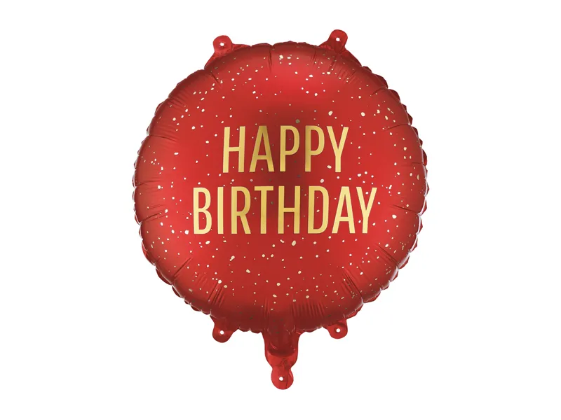 Happy Birthday folija balon tamno crveni