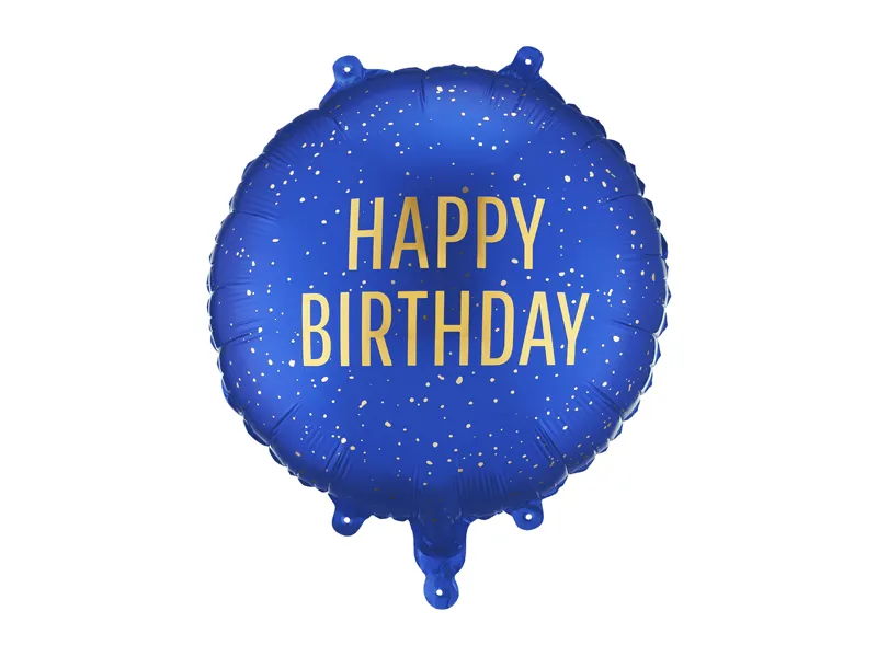 Happy Birthday folija balon teget