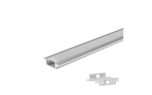 OT 5192 ALUMINIJUMSKI PROFIL sivi ZA LED TRAKU SIR,6MM 2M KOMPLET ugradna