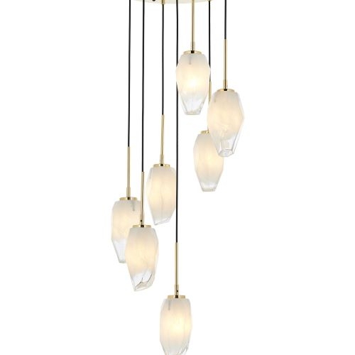24197 LAMIA VISECI LUSTER 7 X E14 GOLD OKTAY
