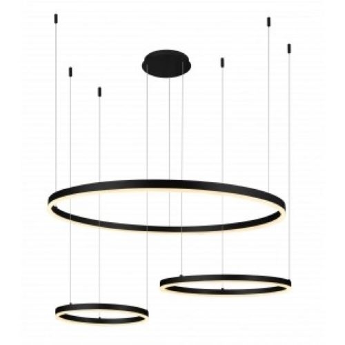 19034 LED LUSTER- 3 KRUGA 70W 5600LM BLACK 3000K 265V