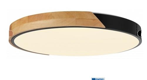SKU 12813 LED PLAFONJERA 48W 75LM/W CRNA/DRVO CCT + DALJINSKI