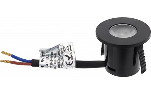 DL 3296-LED ROZENA 1W KRUG BLACK 240V 60LM 3000K