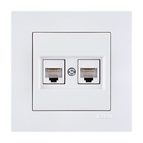 EXEN KARELL 200-010103-254 BELA TV ANTENSKA 2XRJ45 CAT 6