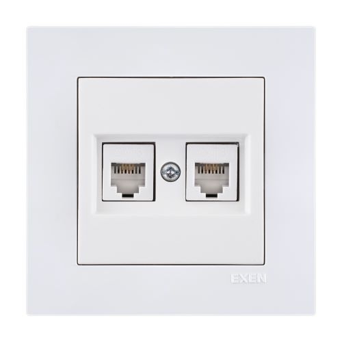 EXEN KARELL 200-010103-252 BELA TELEFONSKA UTICNICA 2XRJ45