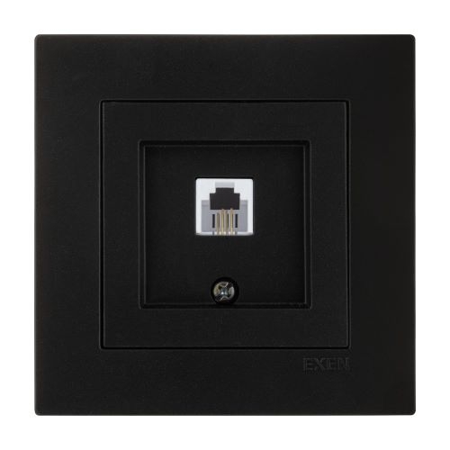 EXEN KARELL 200-141403-250 METALIK CRNA TELEFONSKA PRIKLJUCNICA 1X623