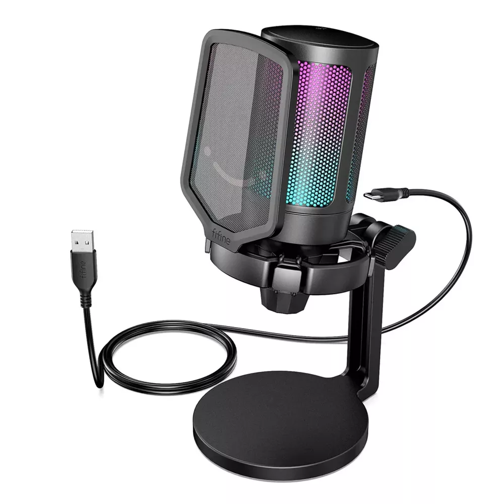 FIFINE A6NEO Condenser RGB USB Microphone Black