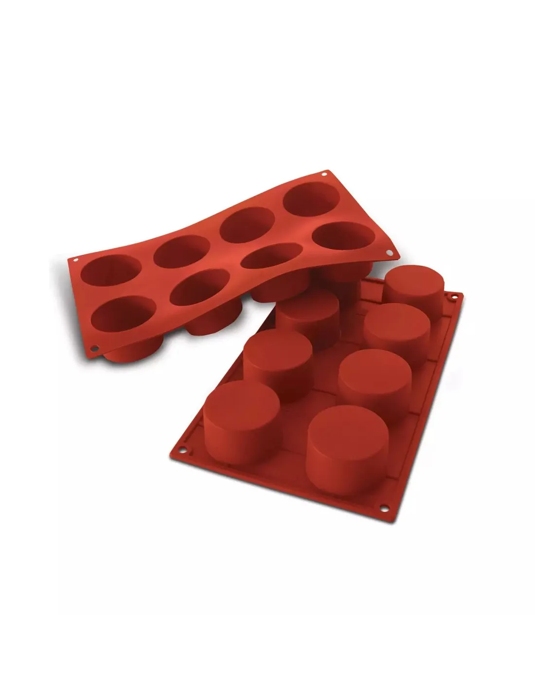 Silikonski kalup cilindri Ø60 x 35 mm, 8 otvora – Silikomart SF028