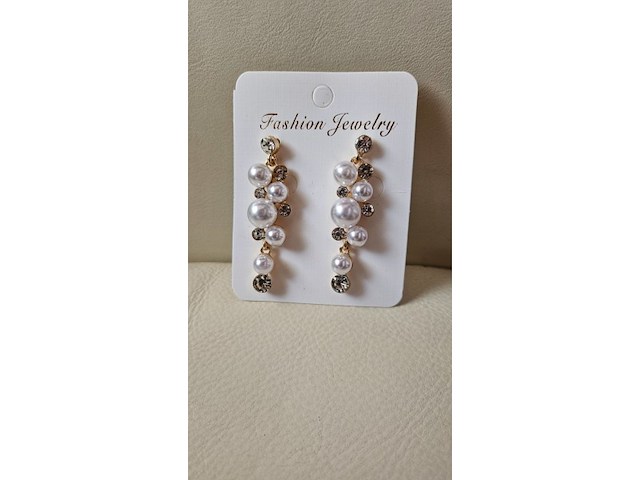 Crystal Pearl Drop Dangle minđuše, novo