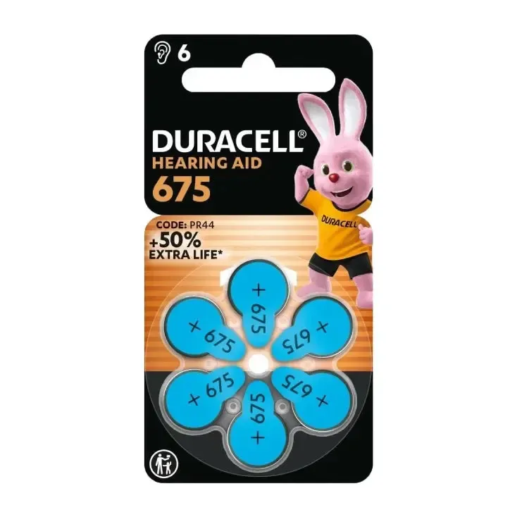 Duracell baterije za slušni aparat Aid 675 — pak. 6 kom