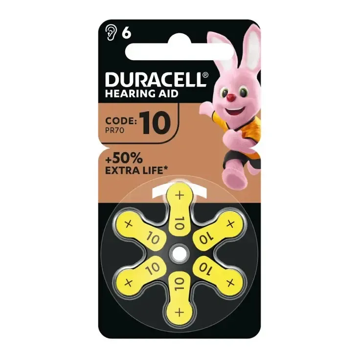 Duracell baterije za slušni aparat Aid 10 — pak. 6 kom
