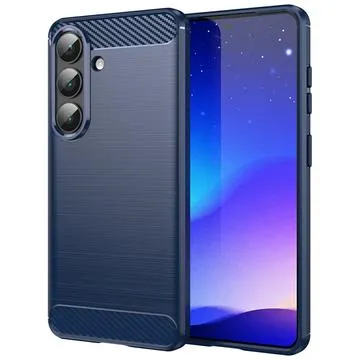 SAMSUNG GALAXY S26 BRUSHED TPU CASE - CARBON FIBER - BLUE