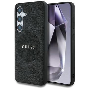 SAMSUNG GALAXY S25 GUESS 4G ROUND PATCH CLASSIC LOGO CASE - MAGSAFE COMPATIBLE