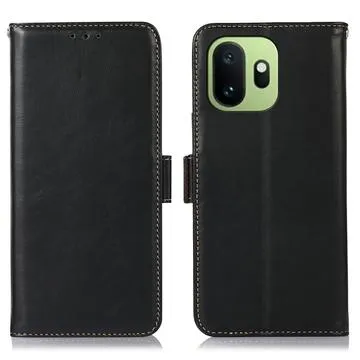 ONEPLUS 15T WALLET LEATHER CASE WITH RFID - BLACK