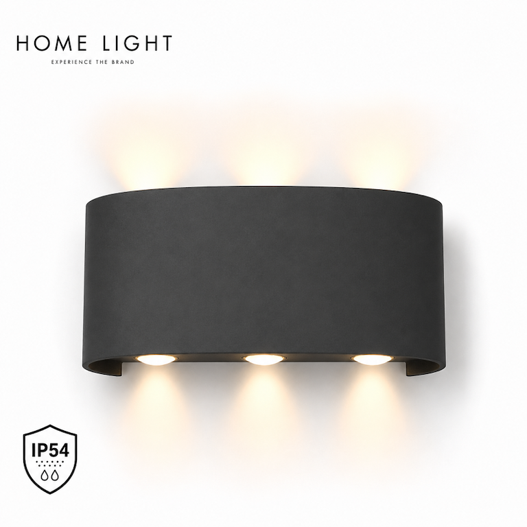 LED SVETILJKA PL-232 ZIDNA 6W 4000K IP54 ANTRACIT