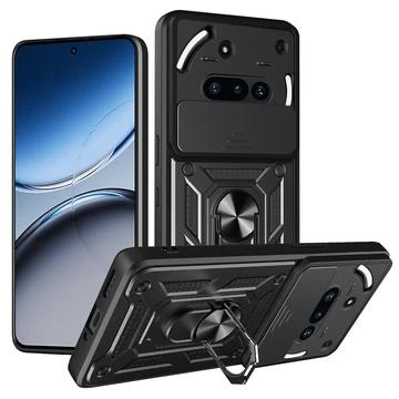 NOTHING PHONE (3A) HIBRIDNA MASKA SA ROTIRAJUĆIM PRSTENOM I ŠTITNIKOM ZA KAMERU