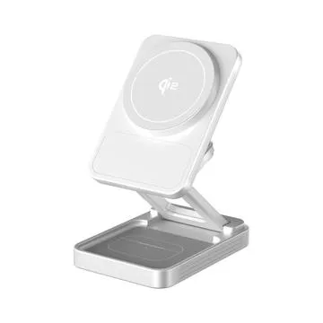 JJT-C42 QI2 3-IN-1 ALUMINIUM ALLOY FOLDABLE MAGNETIC WIRELESS CHARGER - 15W