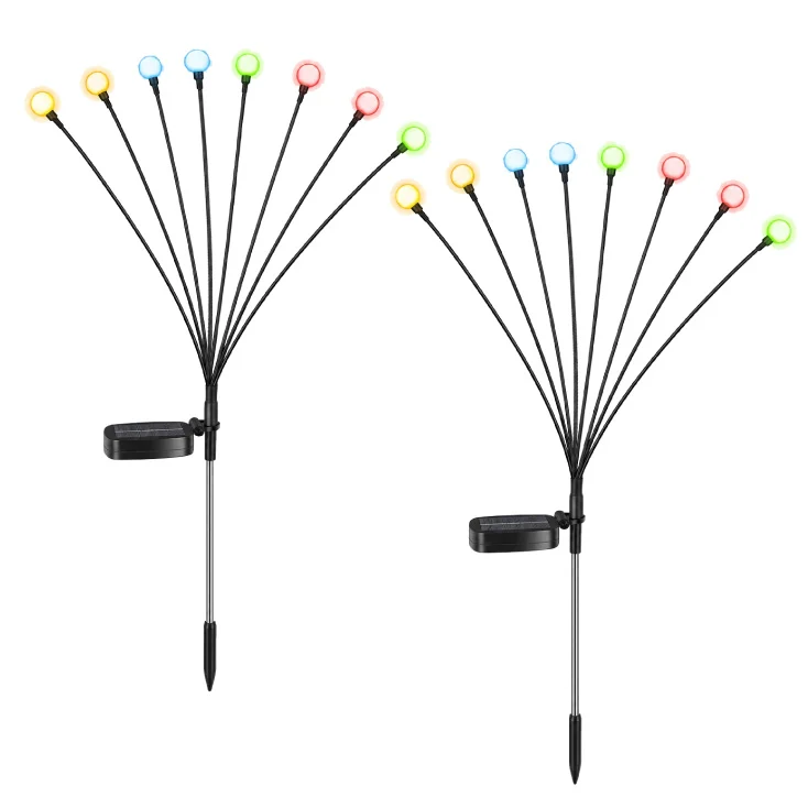 Solarna RGB baštenska lampa - 2 kom. 8 LED