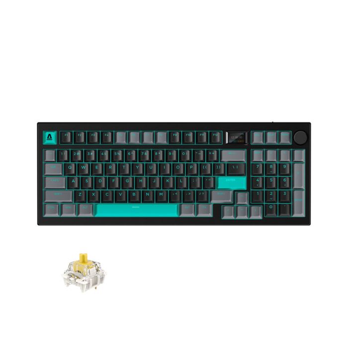 Tastatura AVAX GM03 PRO 98% Wireless / BT / LCD screen / Gateron Mechanical Yellow Switch / Gasket Mount / US