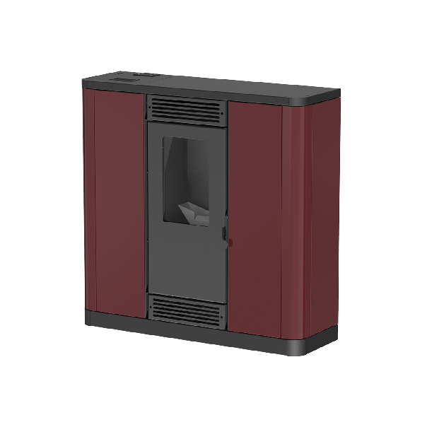 MARELI Kamin na pelet AURORA SLIM 10 air (10kW) bordo
