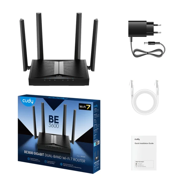 Wireless Mesh Router Cudy WR3600/BE3600 WiFi 7/EXT4x5dBi/1W/4LAN