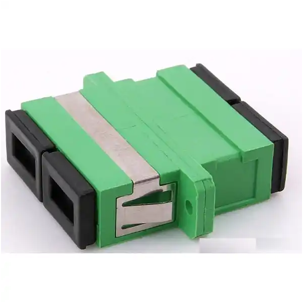 SC-APC/SC-APC singlemode fiber duplex adapter (2 x SC-APC SM), zeleni