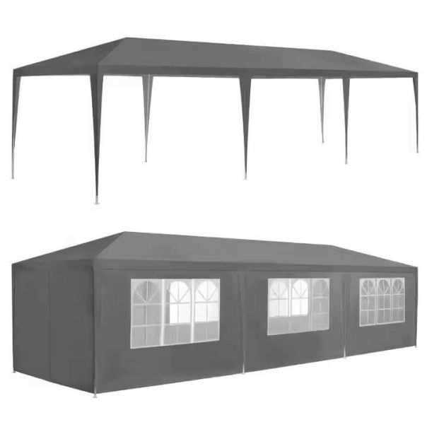 MULTIGARDEN Baštenski šator 3x9m, siva