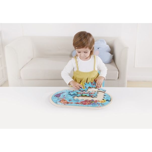 Tooky toy drvena mapa sveta