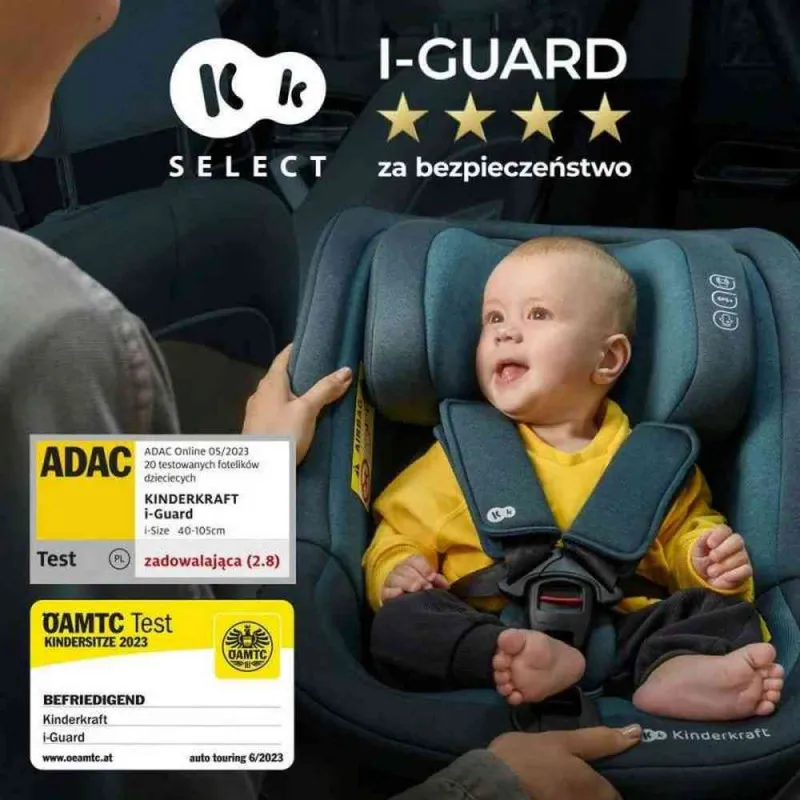 KINDERKRAFT AUTOSEDISTE I GUARD 40 105CM COOL GREY