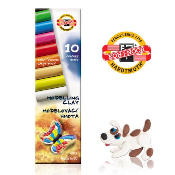 KOOH-I-NOOR Plastelin u kutiji, set 1/10 131710