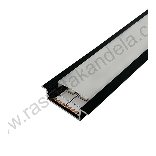 Aluminijumski ugradni profil 2000x41x10mm IP20 crni