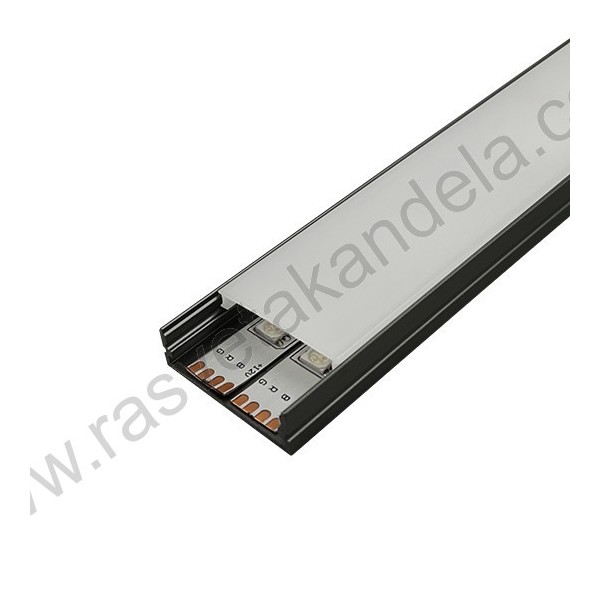 Aluminijumski nadgradni profil 2000x30x10mm IP20 crni