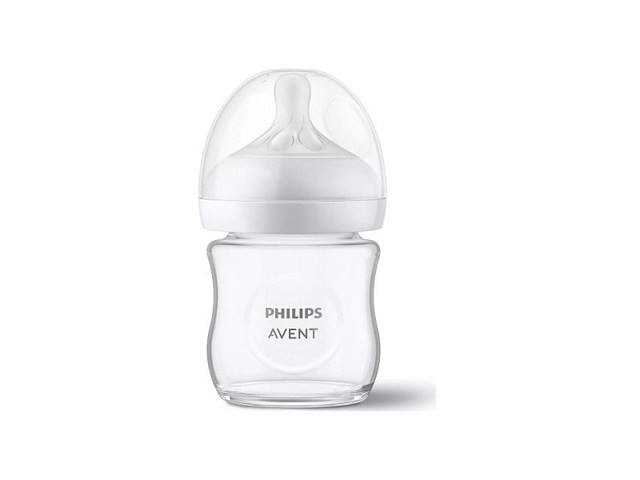 Philips Avent Staklena flašica za bebe Natural response 120ml sa cuclom 0m+ SCY930/01