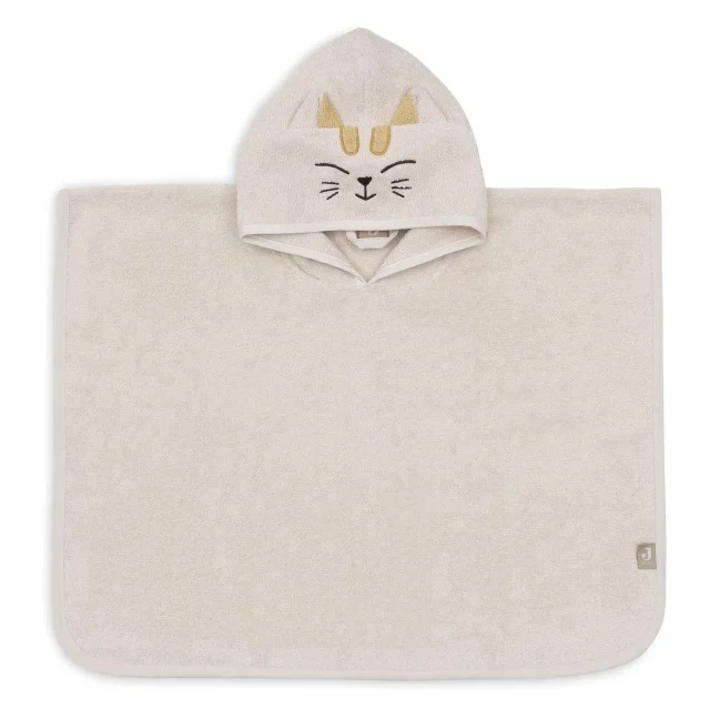 Jollein Charlie Cat pončo za bebe sa kapuljačom 75 x 75cm