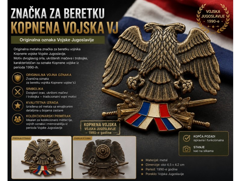 Značka za beretku Kopnene vojske VJ