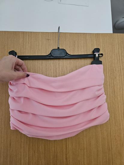 Zara roze nabrani top