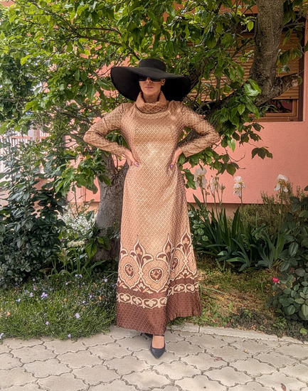 Vintage maxi haljina iz 70-ih, vel. 36/38