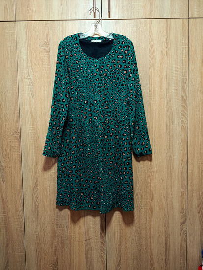 Zelena animal-print haljina