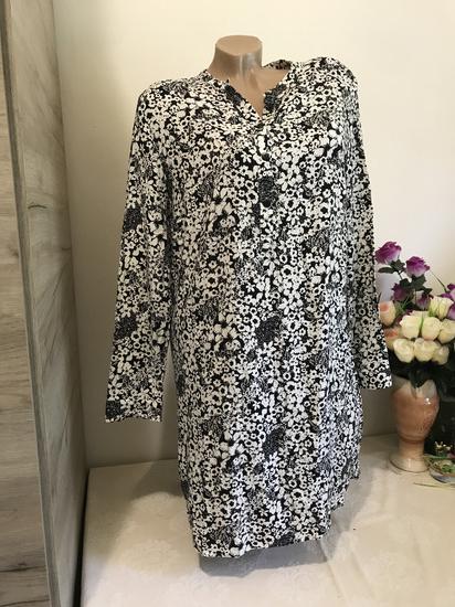 LC Waikiki beli cvetovi na crnom haljina 42