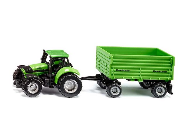 SIKU Igračka Traktor Deutz-Fahr sa Fortuna prikolicom 1606