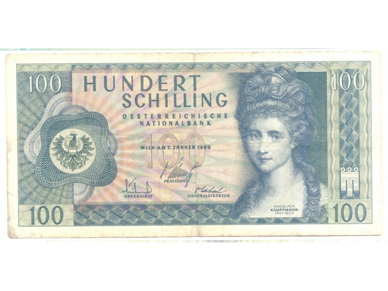 Austrija 100 schilling 1969