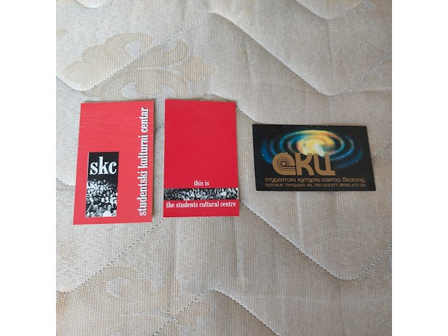 Studentski kulturni centar dzepni kalendari 1995 i 1997