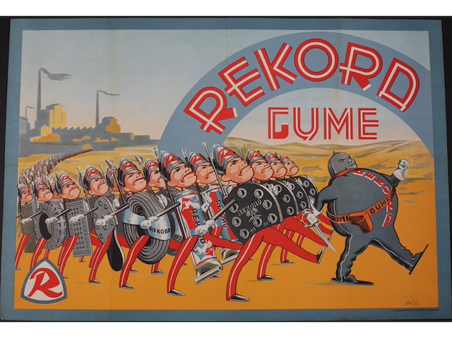 REKORD GUME - RAKOVICA predratni ORIGINALNI PLAKAT