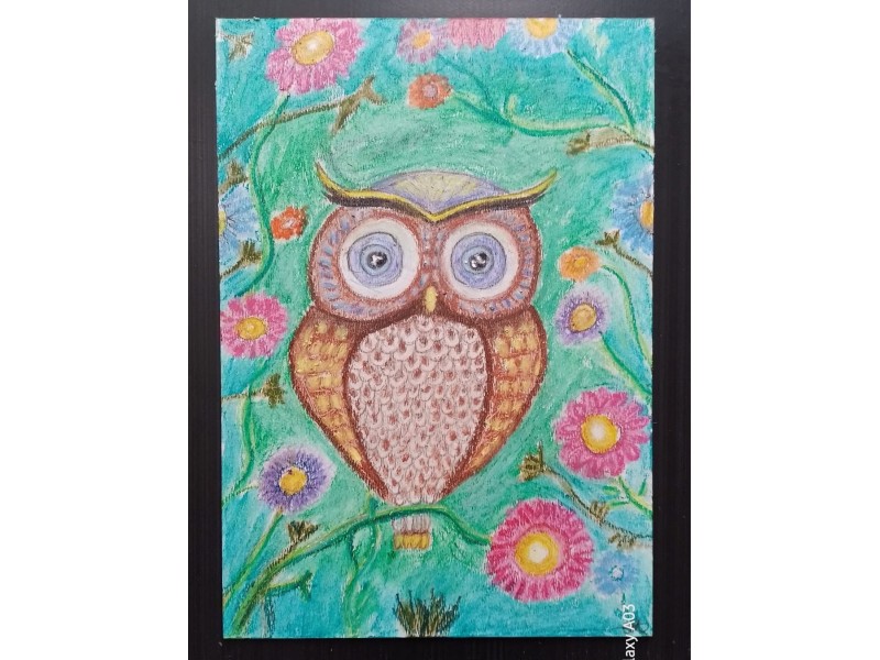 Sovica Uljani pastel na tabli, A4