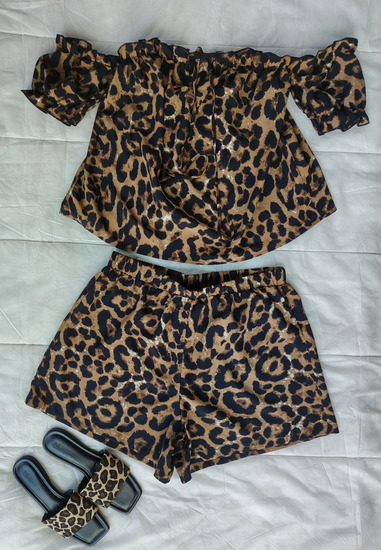 SHEIN Curve leopard komplet XL 44 NOVO