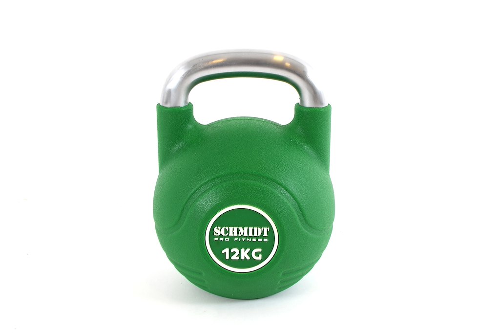 TRENAŽER-KETTLEBELL RUČNI TEG COMPETITION 12kg HROM-ZELENI