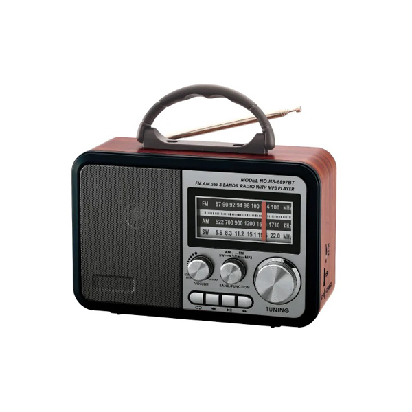 Prenosni retro Bluetooth radio 8897BT/B NS-8897BT/B