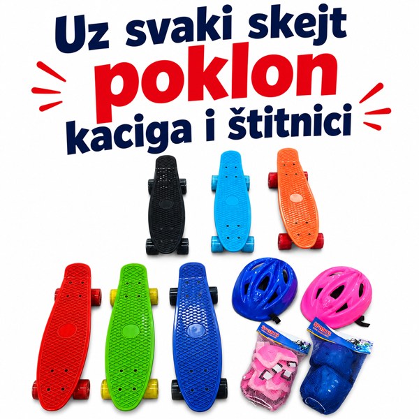 AM Dečiji Skejtbord Simple Board + Poklon kaciga i štitnici 683