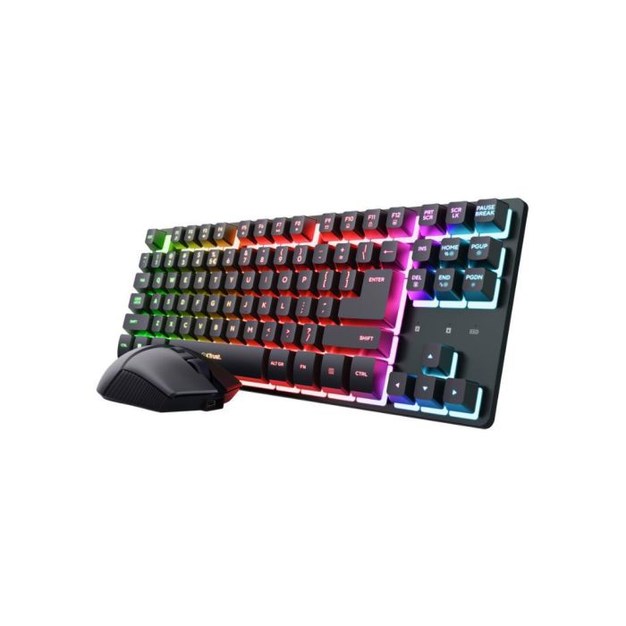 Tastatura+miš TRUST GXT 832 Thado Wireless TKL set/US/crna